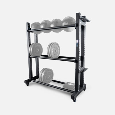 REBEL 3 Tier Mobile Upright Barbell & Storage Rack - REBEL Store